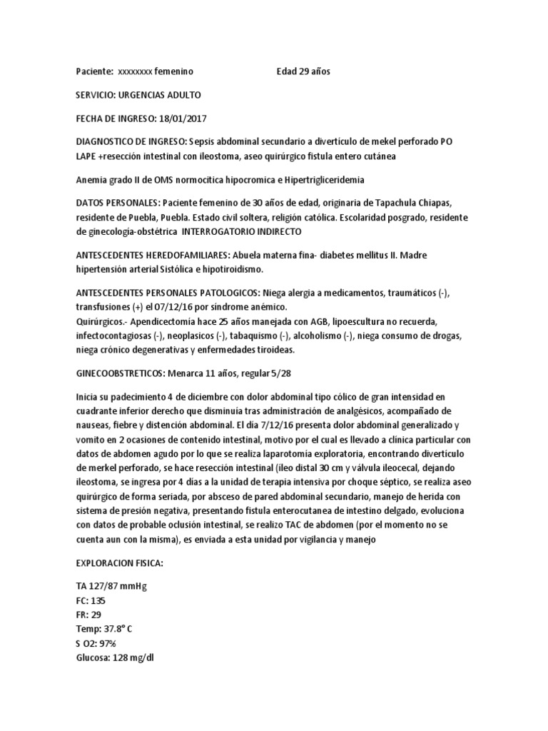 Sepsis abdominal por divertículo perforado | PDF | Septicemia | Abdomen
