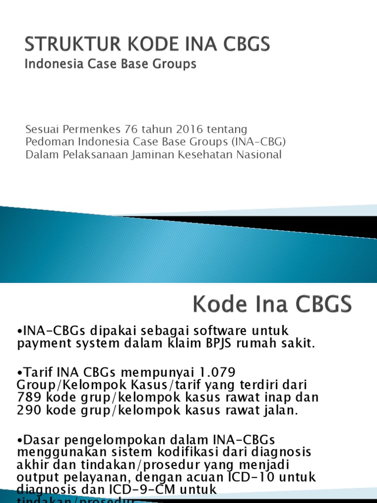 Struktur Kode Ina Cbgs | PDF