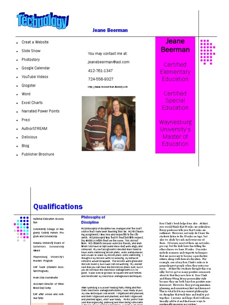 Publicationjeanebeerman | PDF | Lesson Plan | Cognition