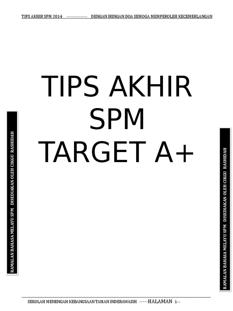 Modul Melaka Gemilang Bahasa Melayu Karangan SPM 2014 | PDF