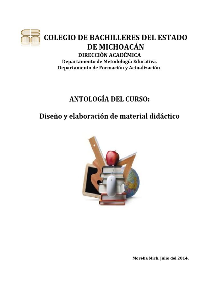 Antologia Del Curso Diseno y Elaboracion de Material Didactico | PDF | Maestros | Aprendizaje