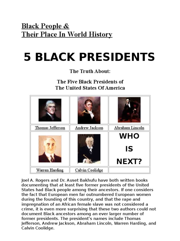 Five Black Presidents of the U.S. | PDF