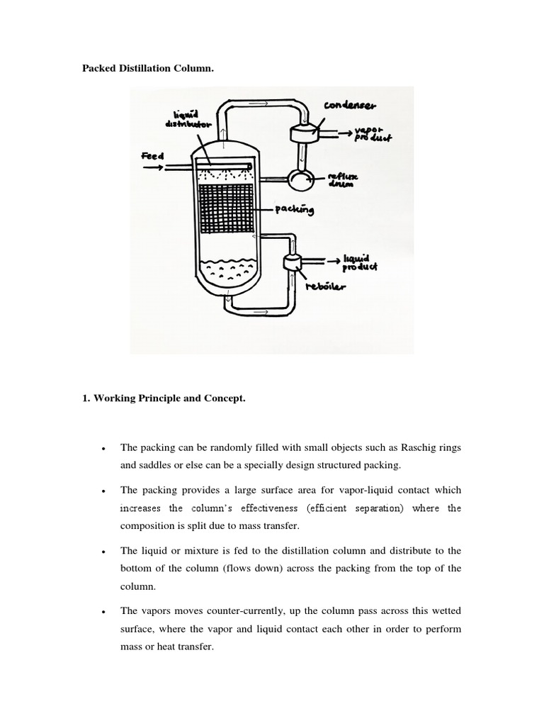 Packed Distillation Column | PDF | Distillation | Physical Sciences