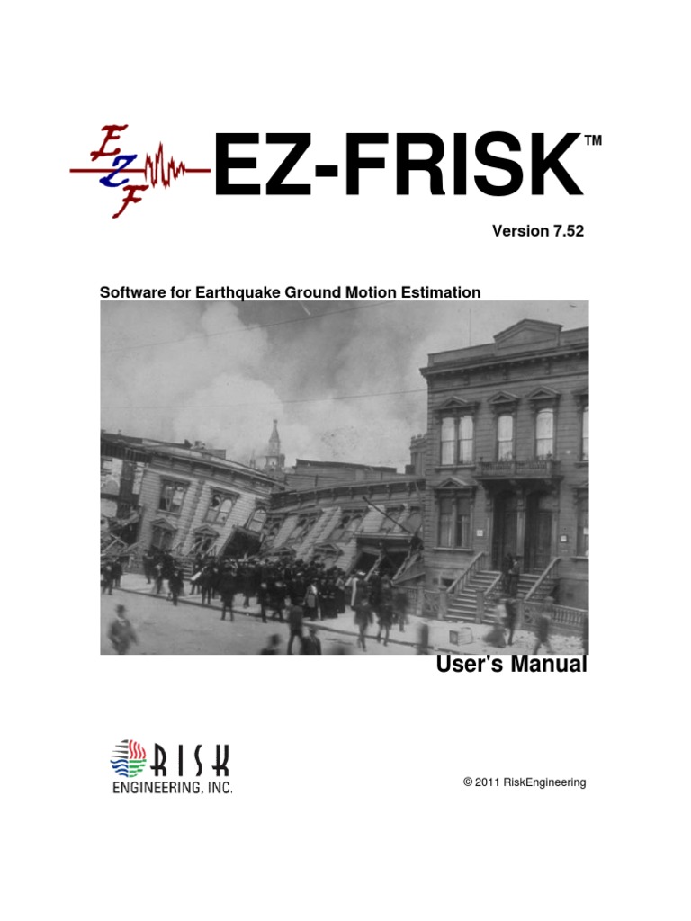 EZ-FRisk V 7.52 User Manual PDF | PDF | Moment Magnitude Scale | Databases