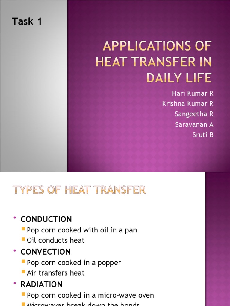 Applications of Heat Transfer in Daily Life | PDF | Heat Transfer | Water