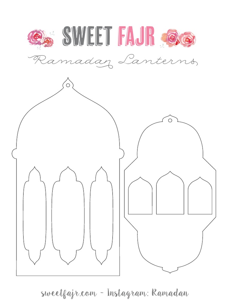 Ramadan Lanterns Template Sweet Fajr | PDF