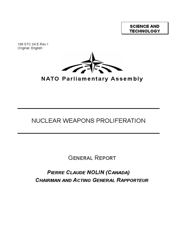 Nuclear Weapons Proliferation | PDF | Treaty On The Non Proliferation ...