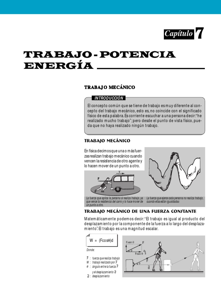 24 Trabajo Potencia Energia | PDF | Energía potencial | Movimiento (física)