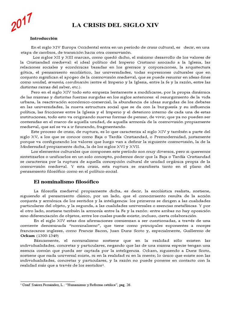 Premodernidad y Renacimiento (Curso 2017) 03 | PDF | protestantismo ...