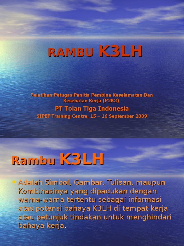 Rambu K3LH: Panduan dan Kegunaan | PDF
