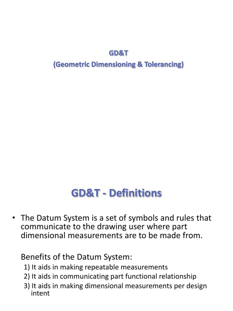 GD&T Geometric Dimensioning and Tolerances | PDF | Engineering ...