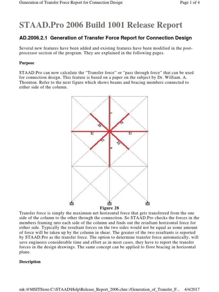 Transfer Force - Connection Design | PDF | Beam (Structure) | Computer ...
