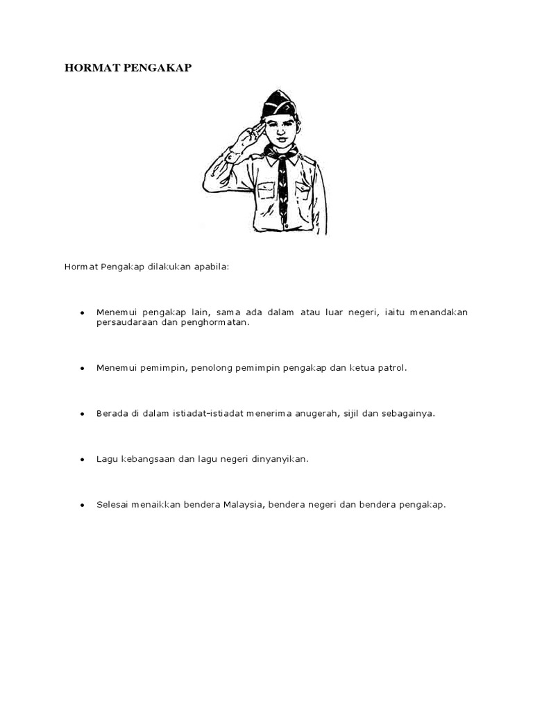 Hormat Pengakap Dan Cogan Kata Pengakap | PDF