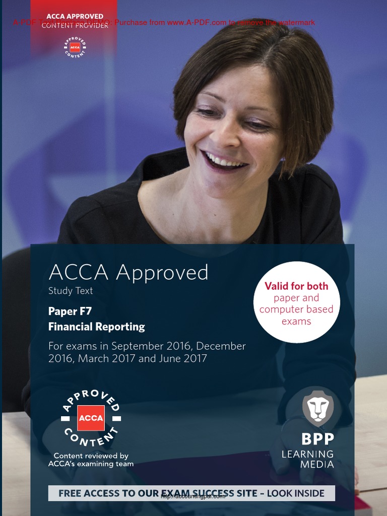 BPP ACCA F7 Financial Reporting Book 2017 | PDF | International ...