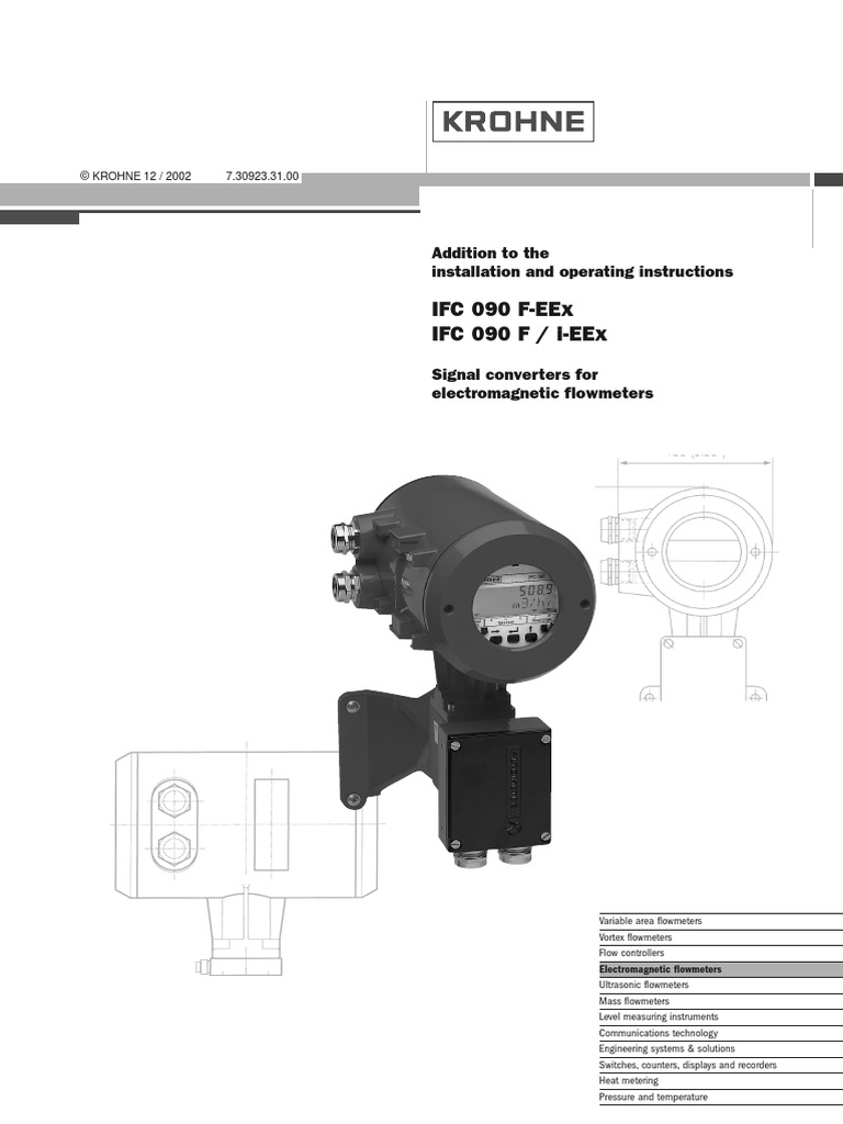 Krohne Ifc 090 | PDF | Power Supply | Flow Measurement