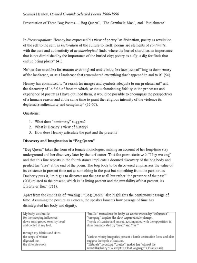 Three Bog Poems and Continuity | PDF | Poetry | Empathy