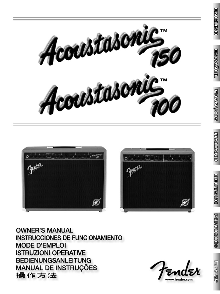 Acoustasonic 100, 150 | PDF | Electrical Components | Electronics