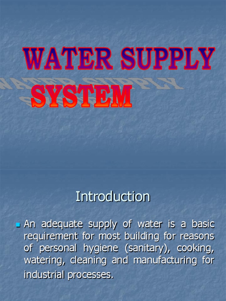 WATER SUPPLY & SANITARY.ppt | Sanitary Sewer | Sink
