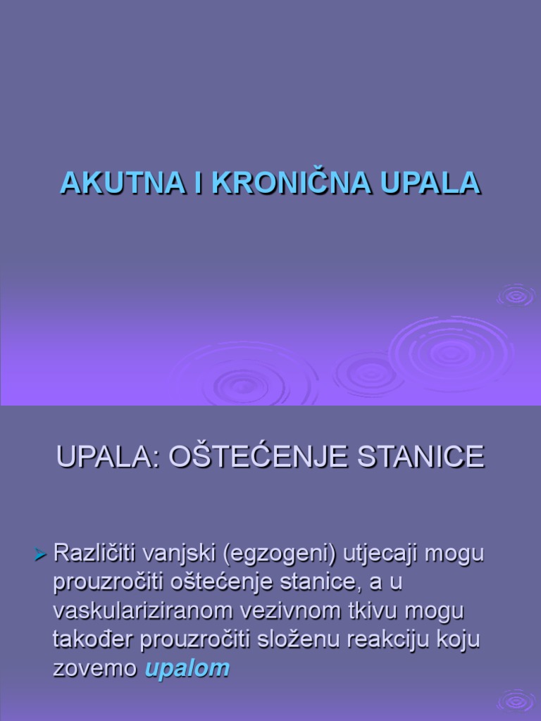 Akutna I Kronična Upala | PDF