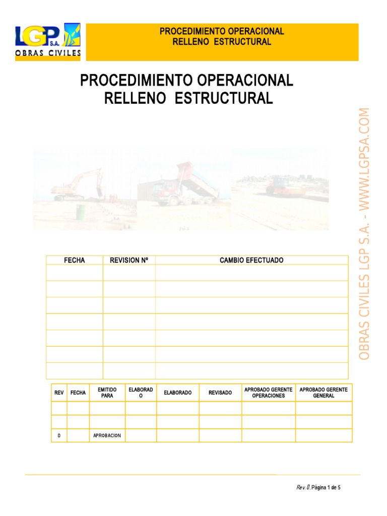 Procedimiento de Relleno Estructural | PDF | Business | Salud y bienestar