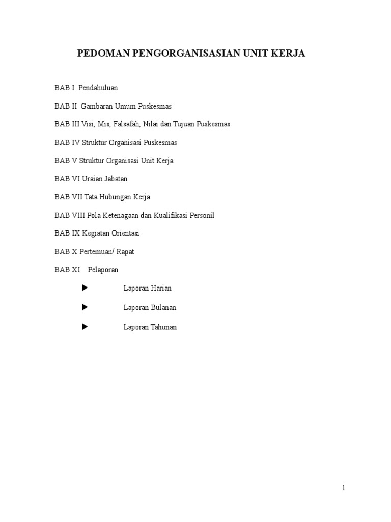 Contoh Draft Pedoman | PDF