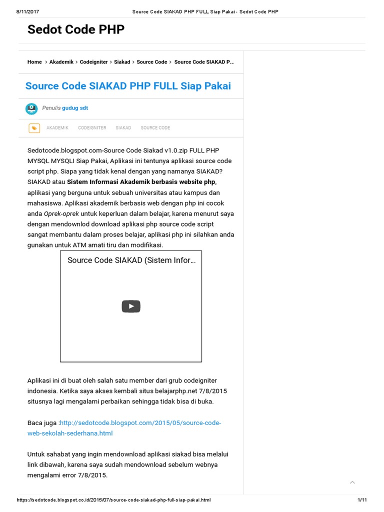 Source Code SIAKAD PHP FULL Siap Pakai - Sedot Code PHP | PDF | Bisnis