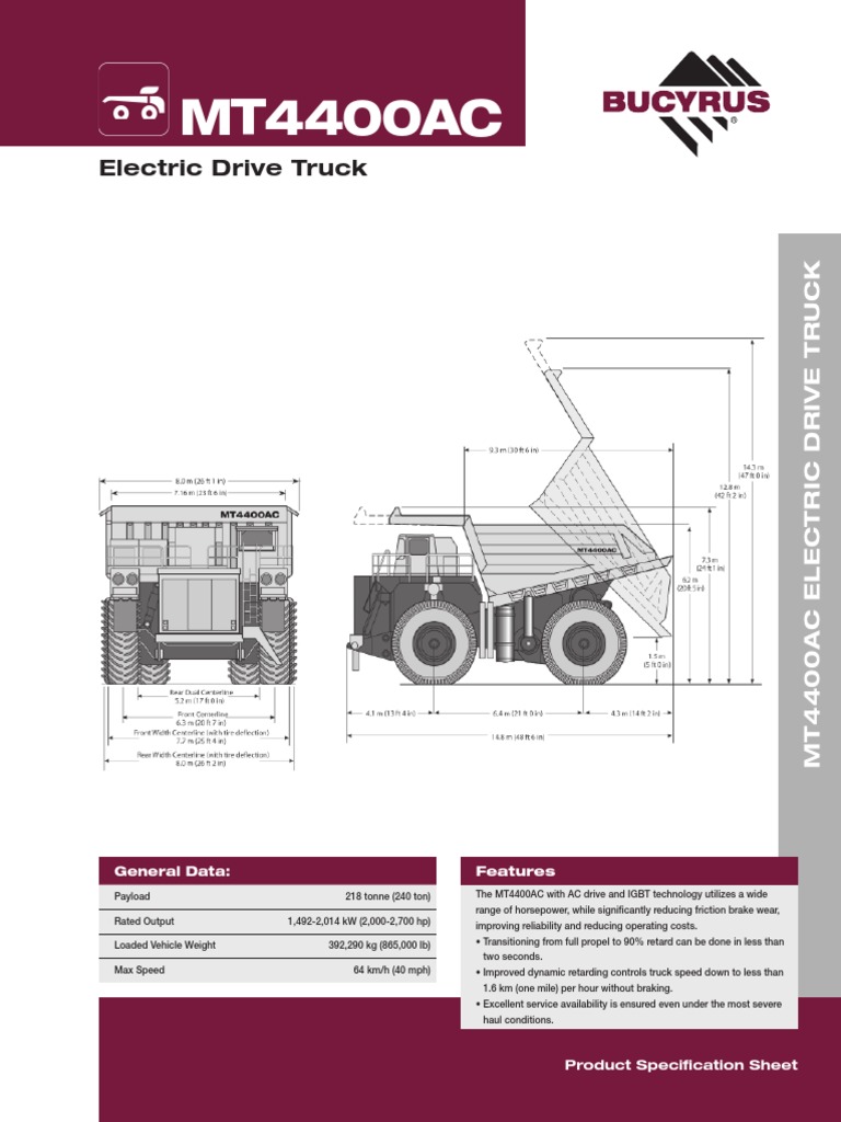 Mt4400ac PDF | PDF | Horsepower | Truck
