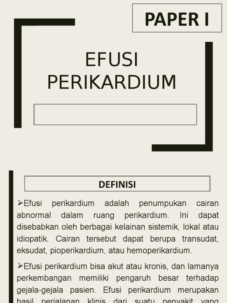 Efusi Perikardium | PDF