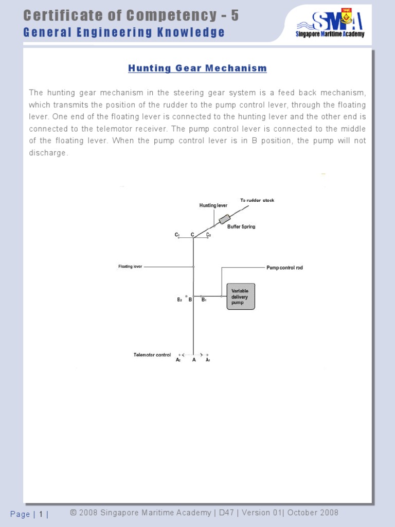 Hunting Gear Mechanism | PDF | Servomechanism | Rudder