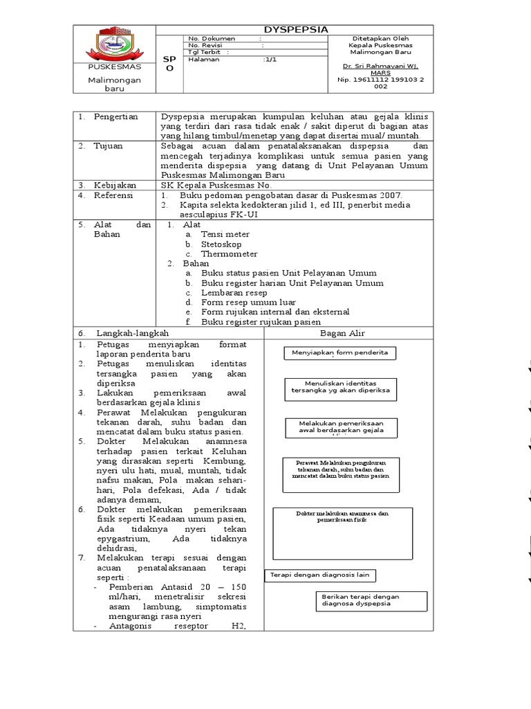 SOP Dispepsia PDF | PDF