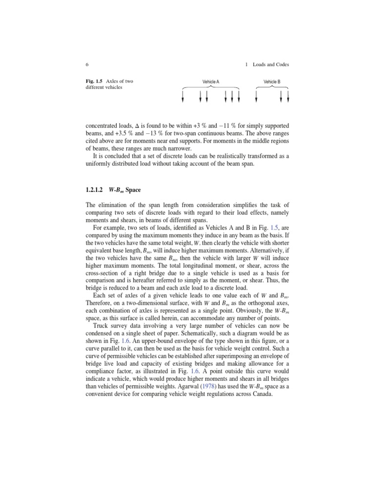 6 1 Loads and Codes: Vehicle A Vehicle B | PDF | Beam (Structure) | Axle