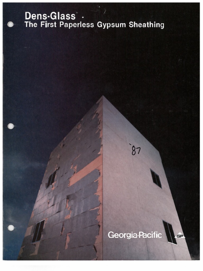 Dens-Glass The First Paperless Gypsum Sheathing by Georgia Pacific ...