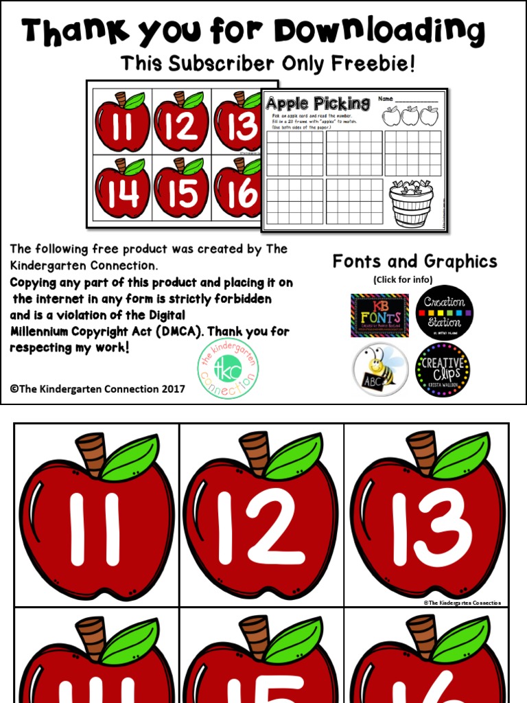 Apple Ten Frames | PDF