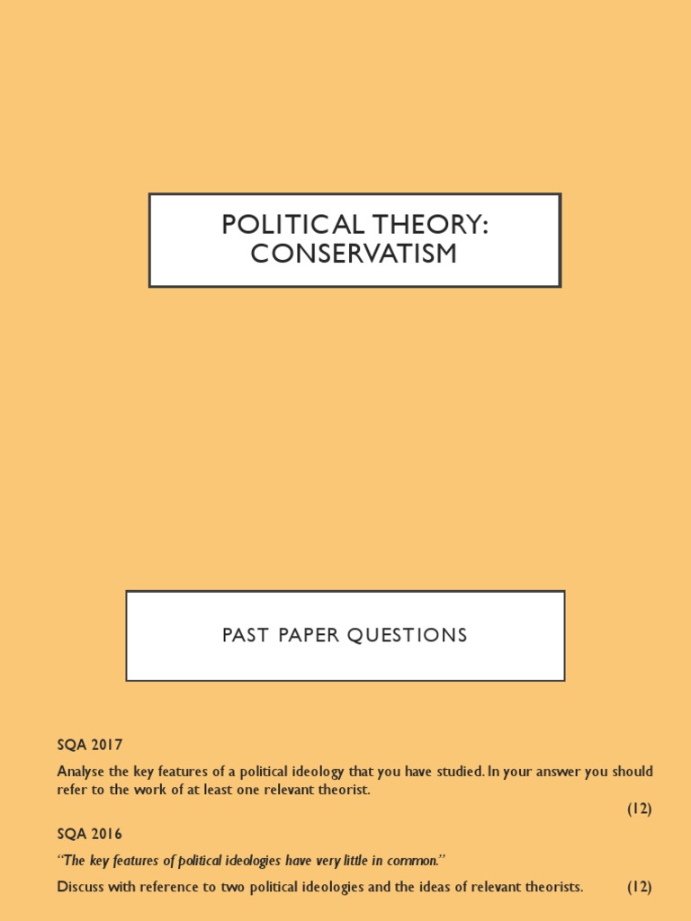 Politics Political Theory Conservatism | PDF | Conservatism | Edmund Burke