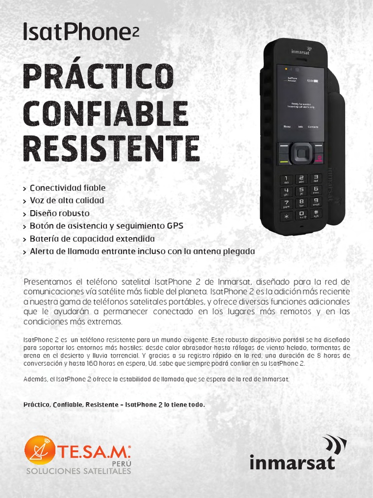 IsatPhone 2 - Brochure | PDF | Microsoft Windows | Batería (electricidad)
