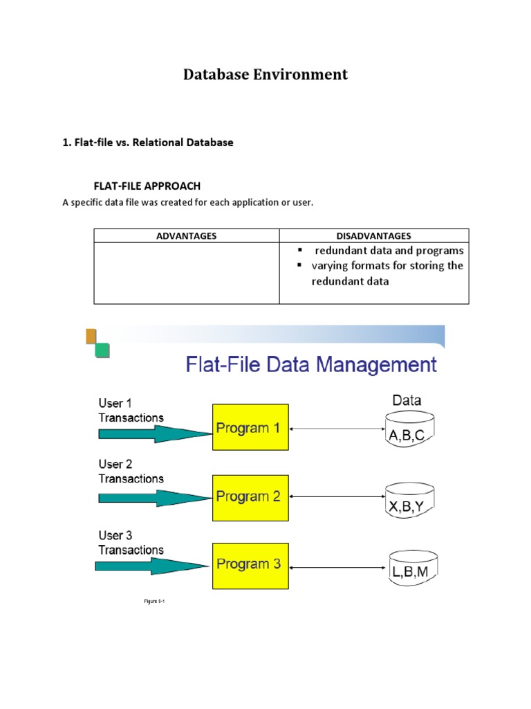 Database Environment Relational Database Databases