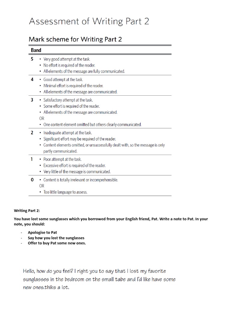 Cambridge Pet b1 Writing | PDF