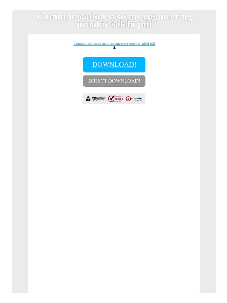 Communication Systems Engineering Proakis Salehi PDF | PDF | Computing ...