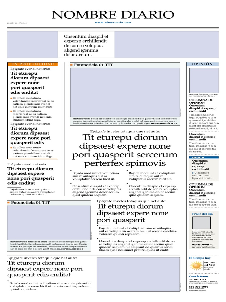 Plantillas Diario 2017 | Periódico Y Revista | Ocio | Prueba gratuita ...