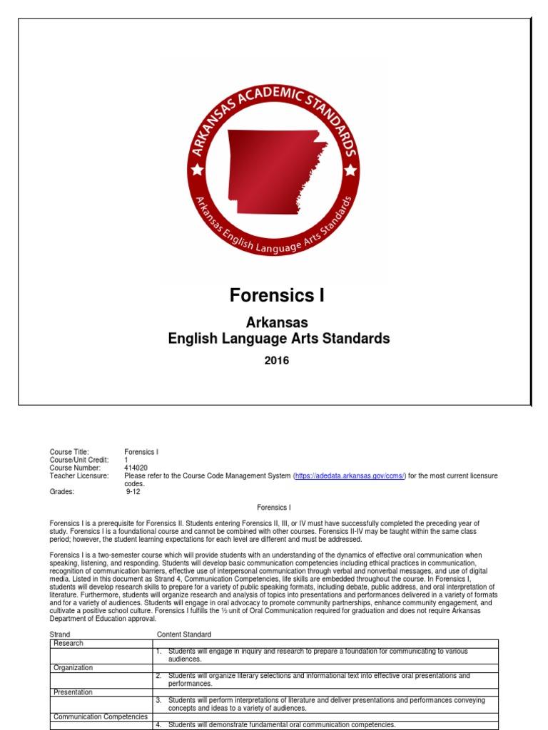 Forensics I 2016 | PDF | Public Speaking | Communication