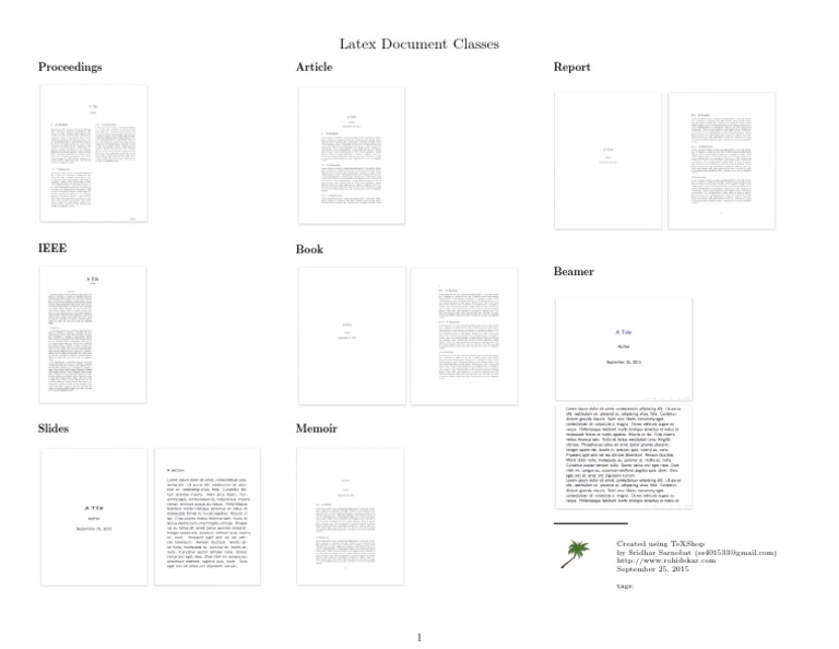 Latex Document Classes PDF