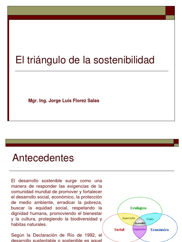 1el Triángulo de La Sostenibilidad | PDF | Sustentabilidad | Desarrollo ...