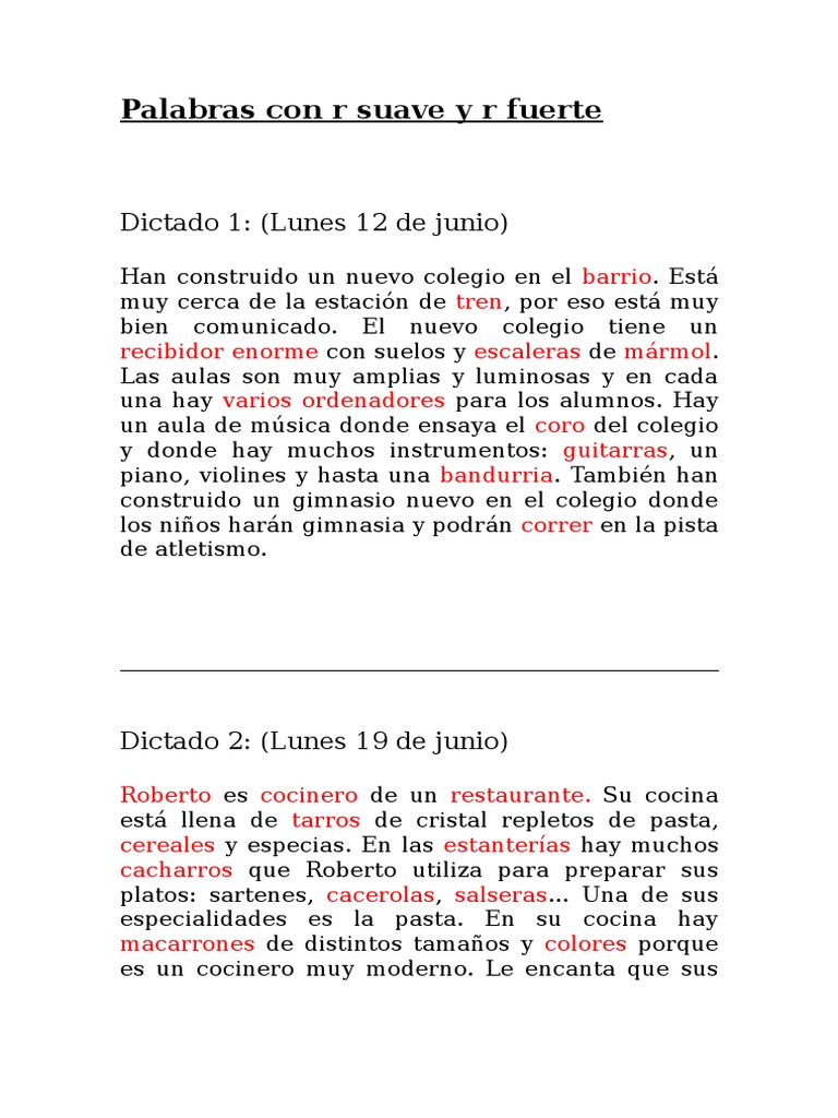 Dictados 2 | PDF | Ocio | Naturaleza