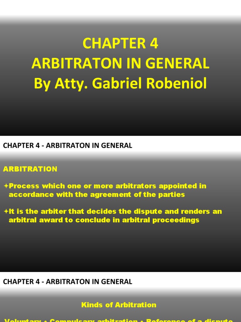 ADR Chapter 4 Presentation | PDF | Alternative Dispute Resolution ...