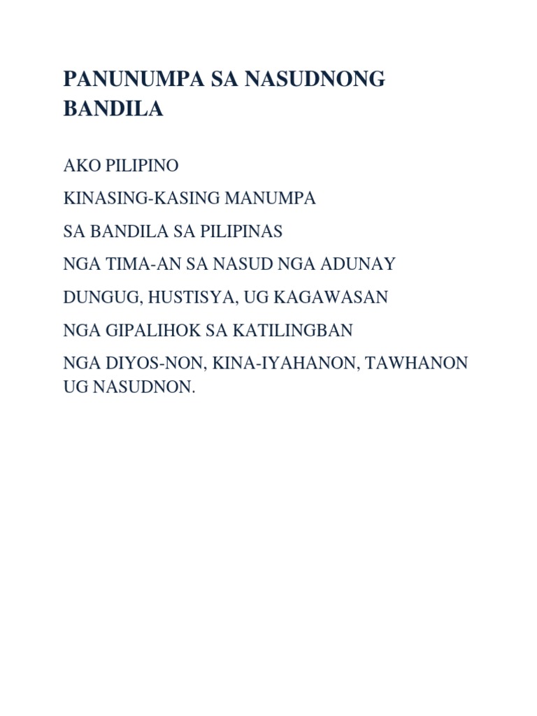 Panunumpa Sa Watawat Bulletin Board Bundle Design Template For