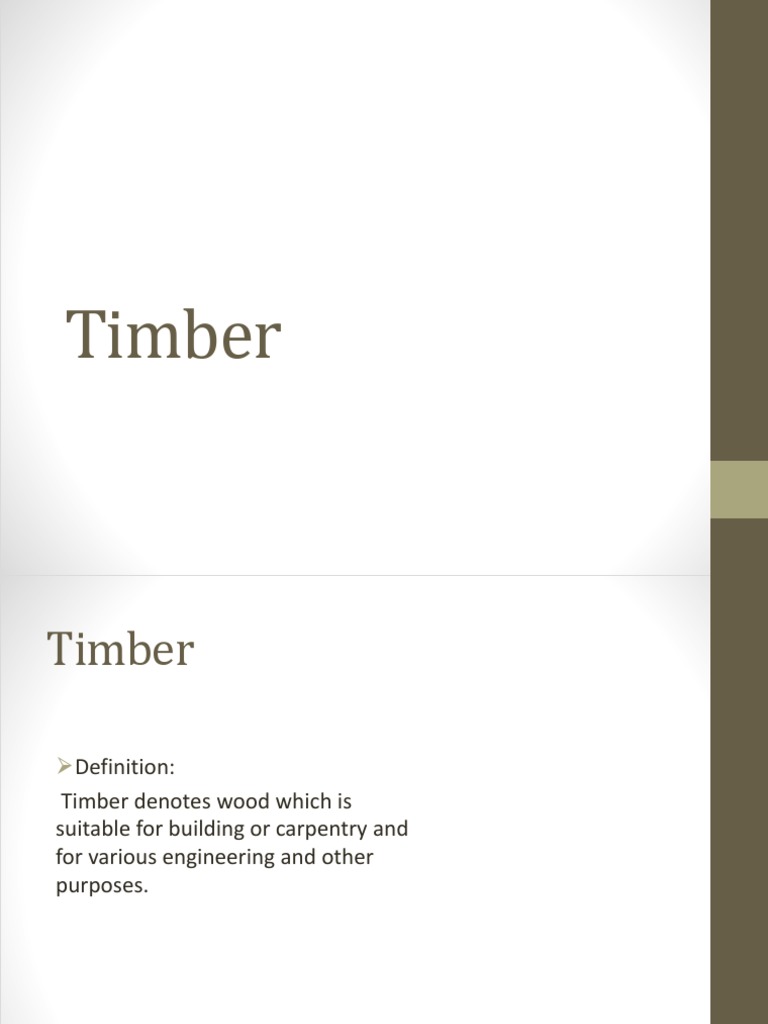 Timber | PDF | Wood | Lumber