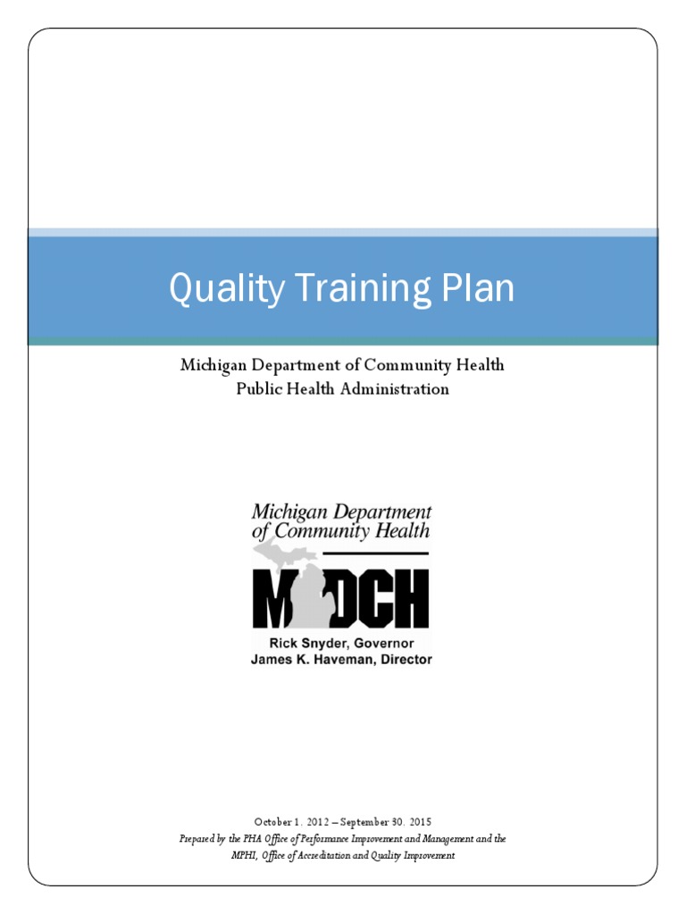 Quality Training Plan | PDF | Needs Assessment | Quality Management