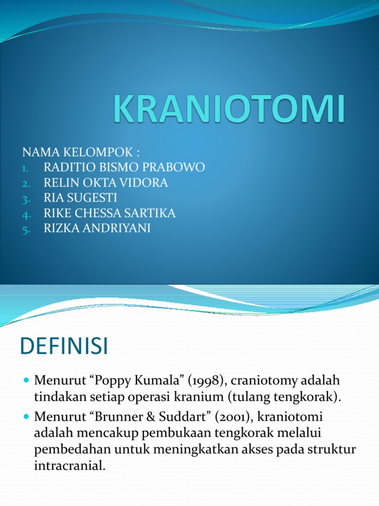 KRANIOTOMI | PDF