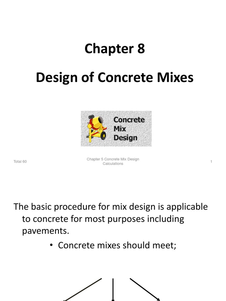 Concrete Mix Design Principles and Calculations | PDF | Concrete ...