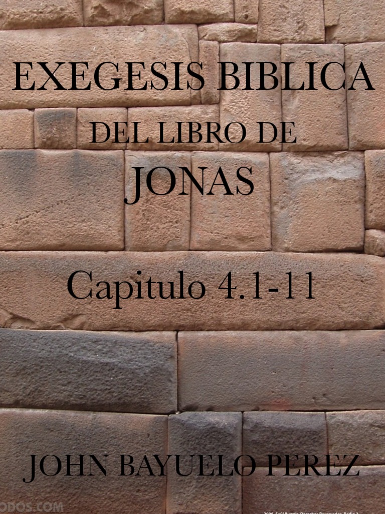 Exegesis Del Libro de Jonas PDF | PDF | Jonás | Asiria